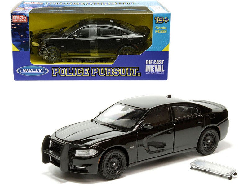 Welly 1:26 2016 Dodge Charger Pursuit Police Car Black - 24079P-WBK ...