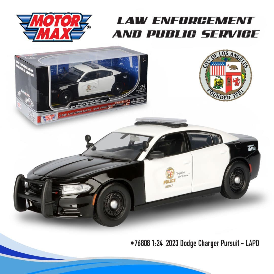 Motormax 24 scale 2023 Dodge Charger Pursuit Police Car - LAPD | Custom ...
