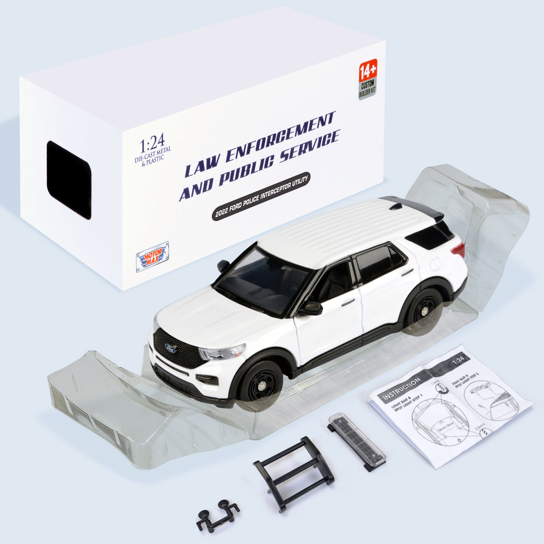 Motormax 24 scale 2022 Ford Police Interceptor Utility - White | Custom ...