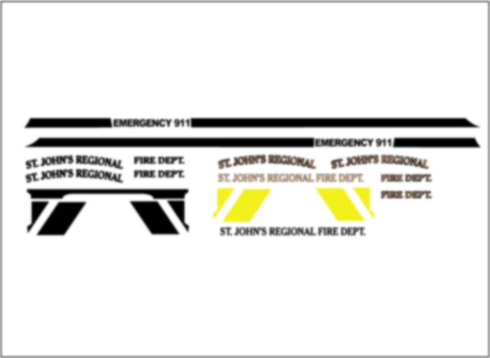 St. John's Regional Fire Dept - Waterslide decals for 2022 Ford ...