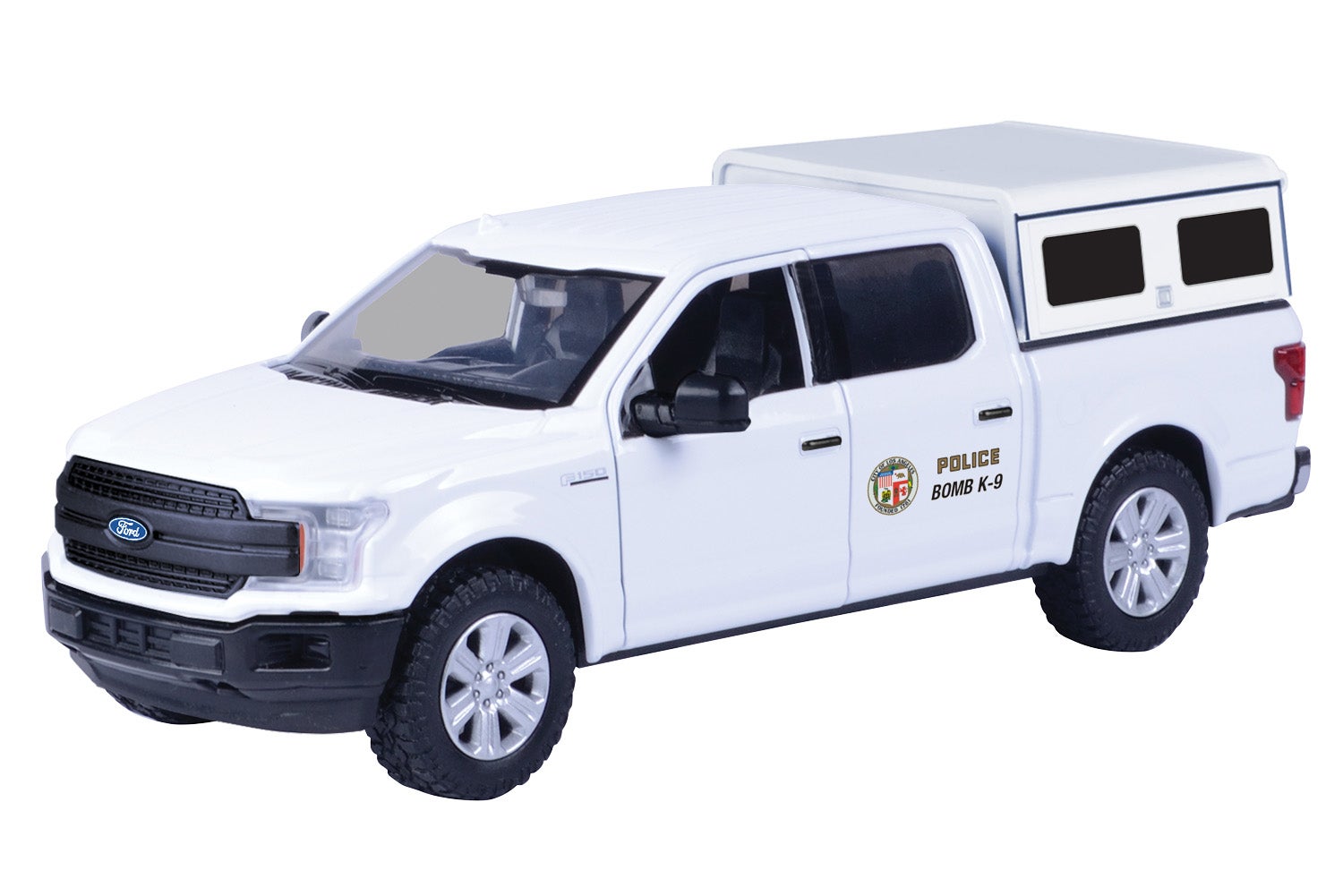 Motormax 27 scale 2019 Ford F-150 LAPD K9 Bomb Unit w/Cap | Custom Diecast
