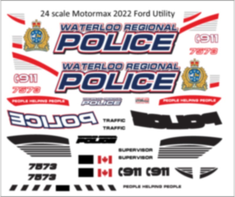 Waterloo Regional Police Service - Waterslide decals for 2022 Ford ...