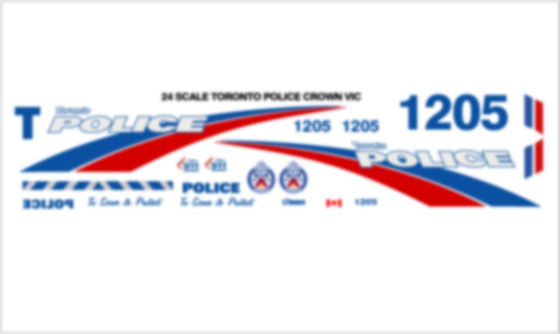 Toronto Police Service - Waterslide decals for 2001-2010 Ford Crown ...