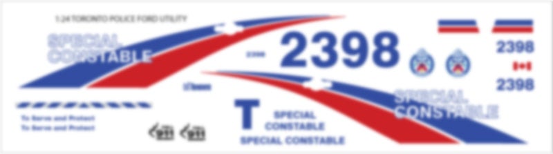 Toronto Police Service - Special Constables - Waterslide decals for ...
